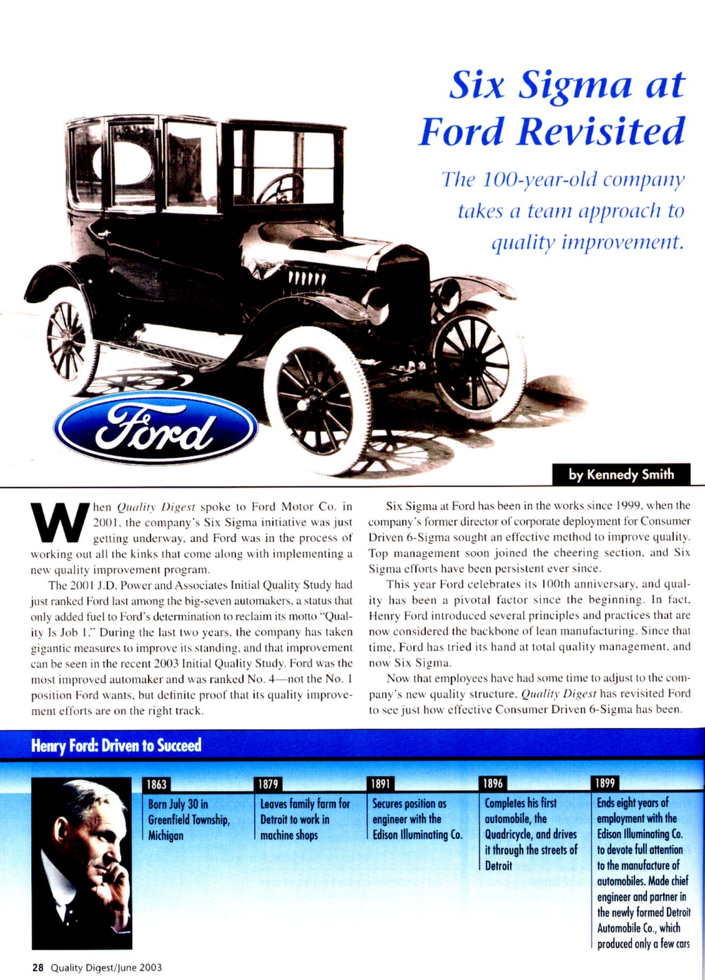 Six Sigma at Ford Revisited — ISSSP for Lean Six Sigma