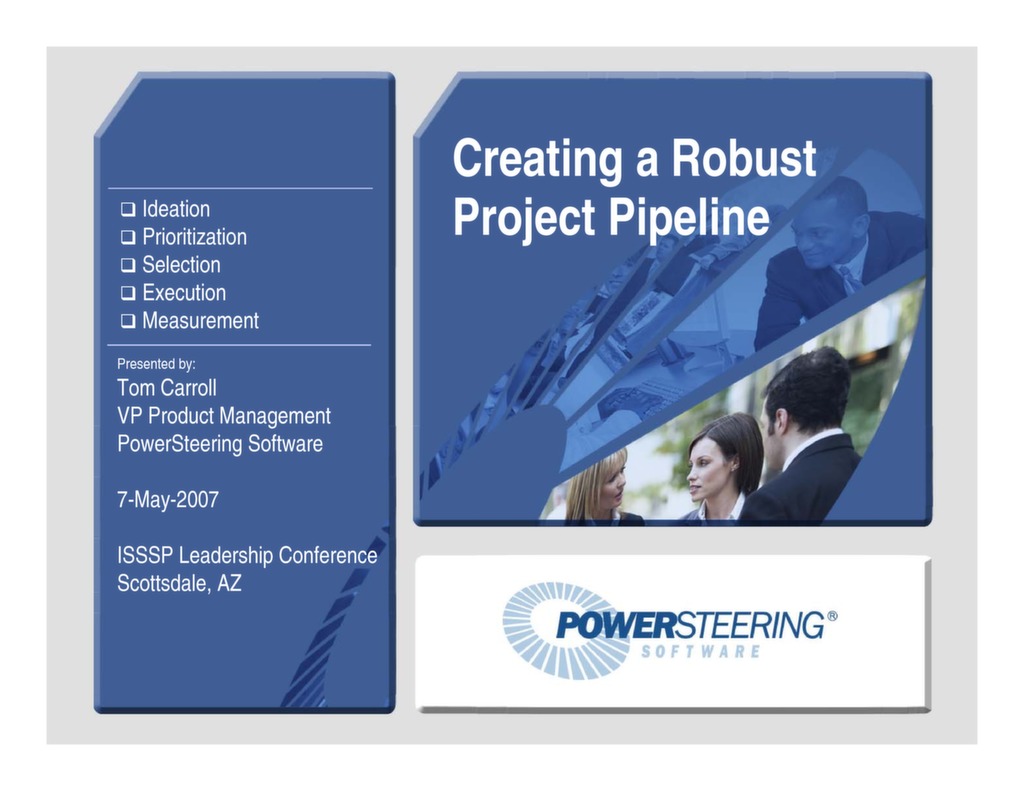 Creating a Robust Project Pipeline — ISSSP for Lean Six Sigma