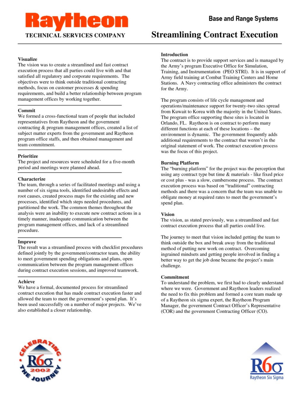 Streamlining Contract Execution — ISSSP for Lean Six Sigma