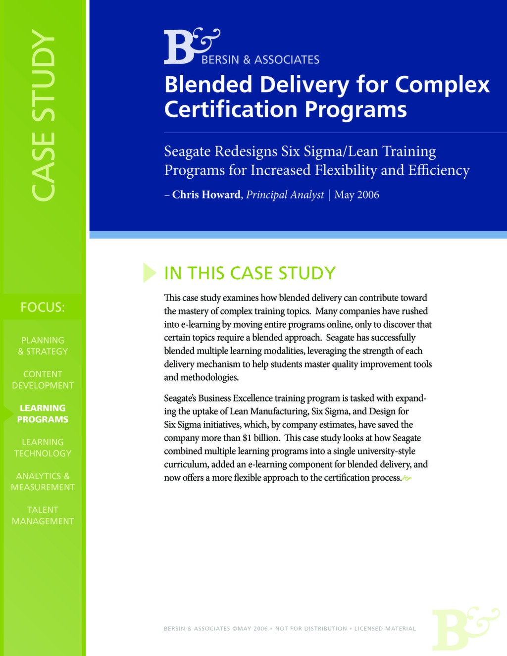 Blended Delivery for Complex Certification Programs — ISSSP for Lean ...