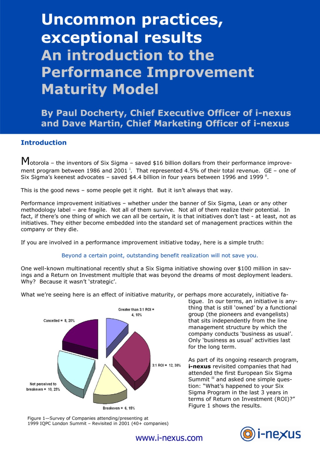 Uncommon Practices, exceptional results. An Introduction to the ...