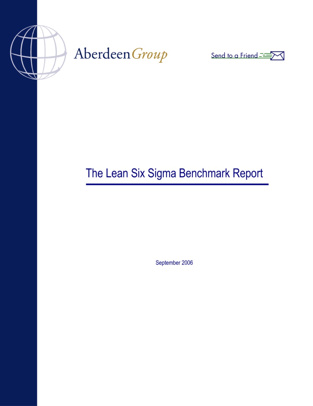 The Lean Six Sigma Benchmark Report — ISSSP for Lean Six Sigma