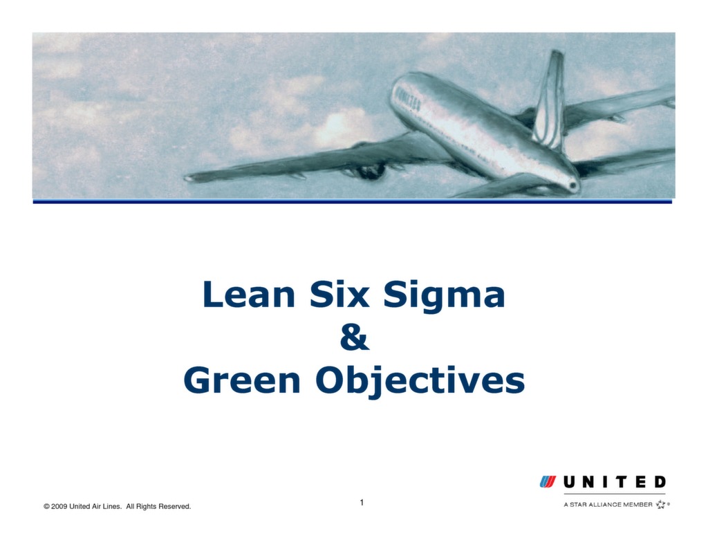 Lean Six Sigma & Green Objectives — ISSSP for Lean Six Sigma