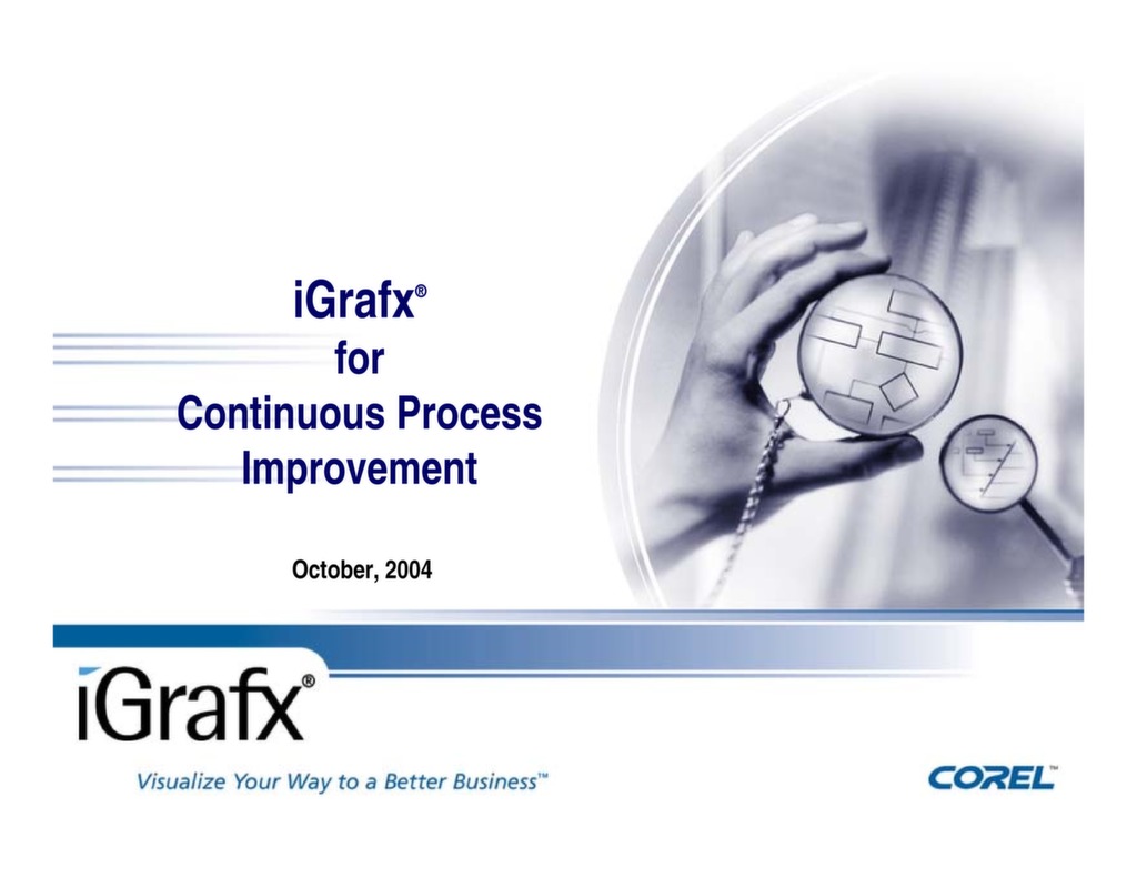 iGrafx for Continuous Process Improvement — ISSSP for Lean Six Sigma