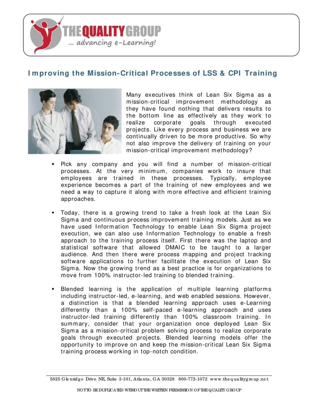 Improving the Mission-Critical Processes of LSS & CPI Training — ISSSP ...