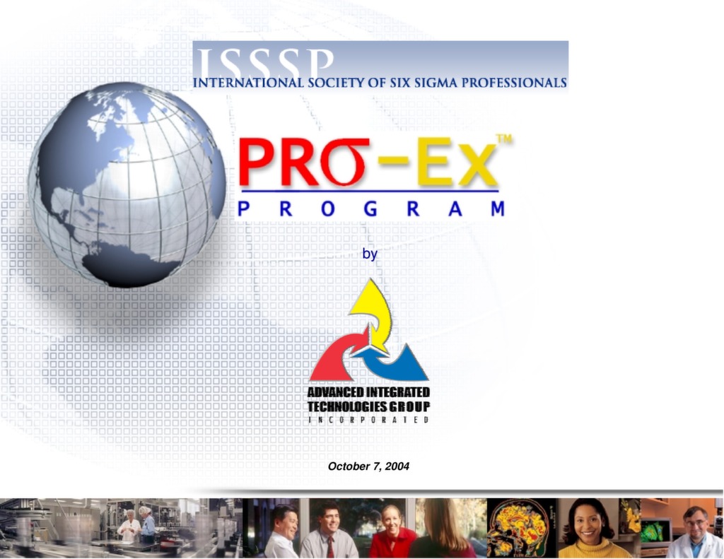 Pro-Ex Program 07 Oct 04 — ISSSP for Lean Six Sigma