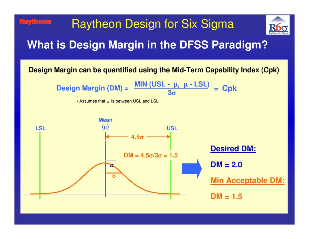 Six Sigma Presentation: Design Margin Analysis and Prediction