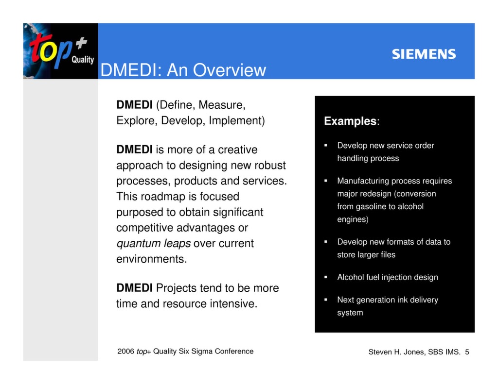 DMAIC or DMEDI? That is the question. — ISSSP for Lean Six Sigma