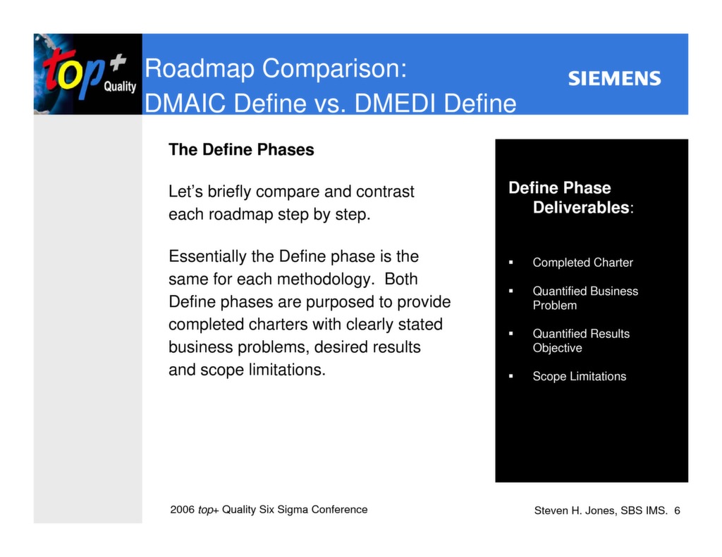 DMAIC or DMEDI? That is the question. — ISSSP for Lean Six Sigma