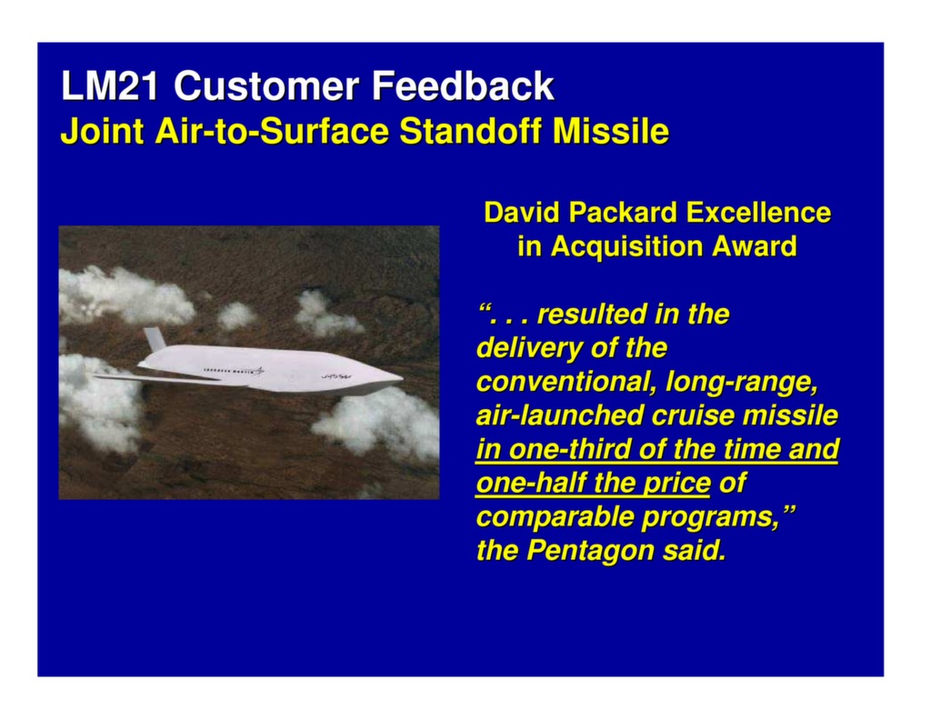 Operations Excellence at Lockheed Martin — ISSSP for Lean Six Sigma