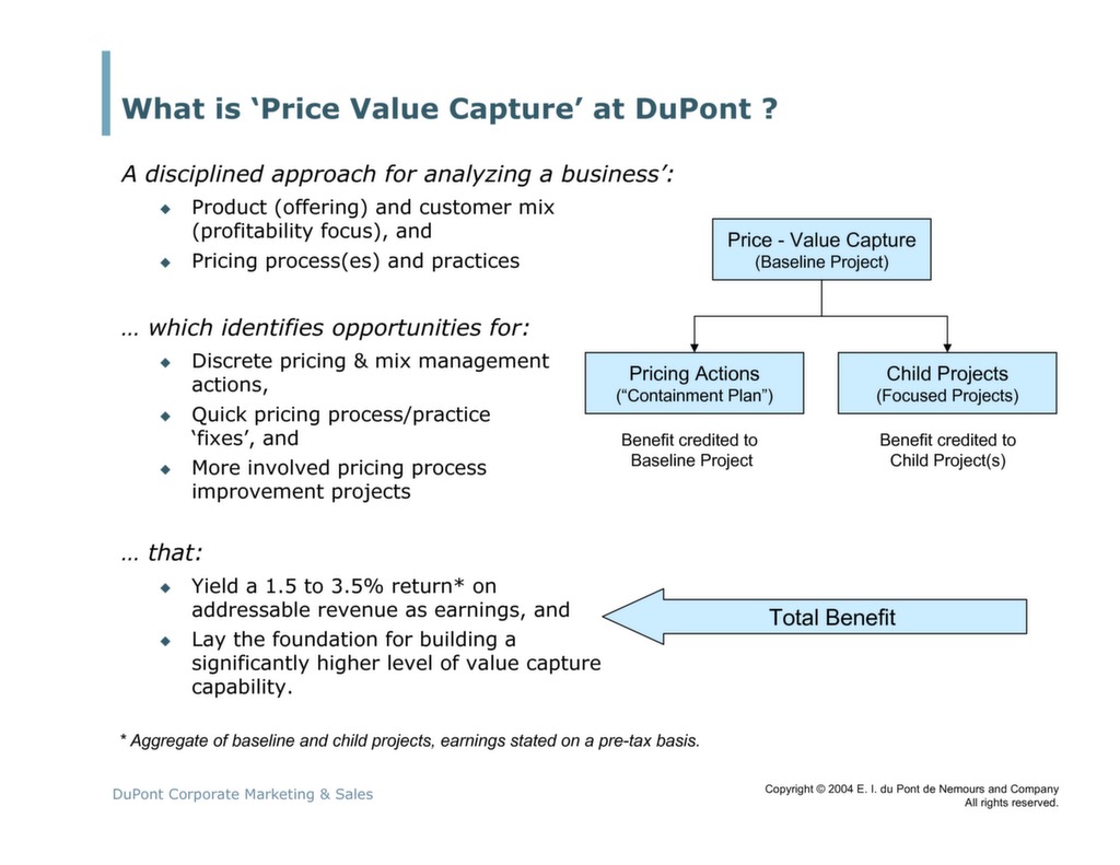 Improving Value Capture through Price and Mix Management at DuPont ...