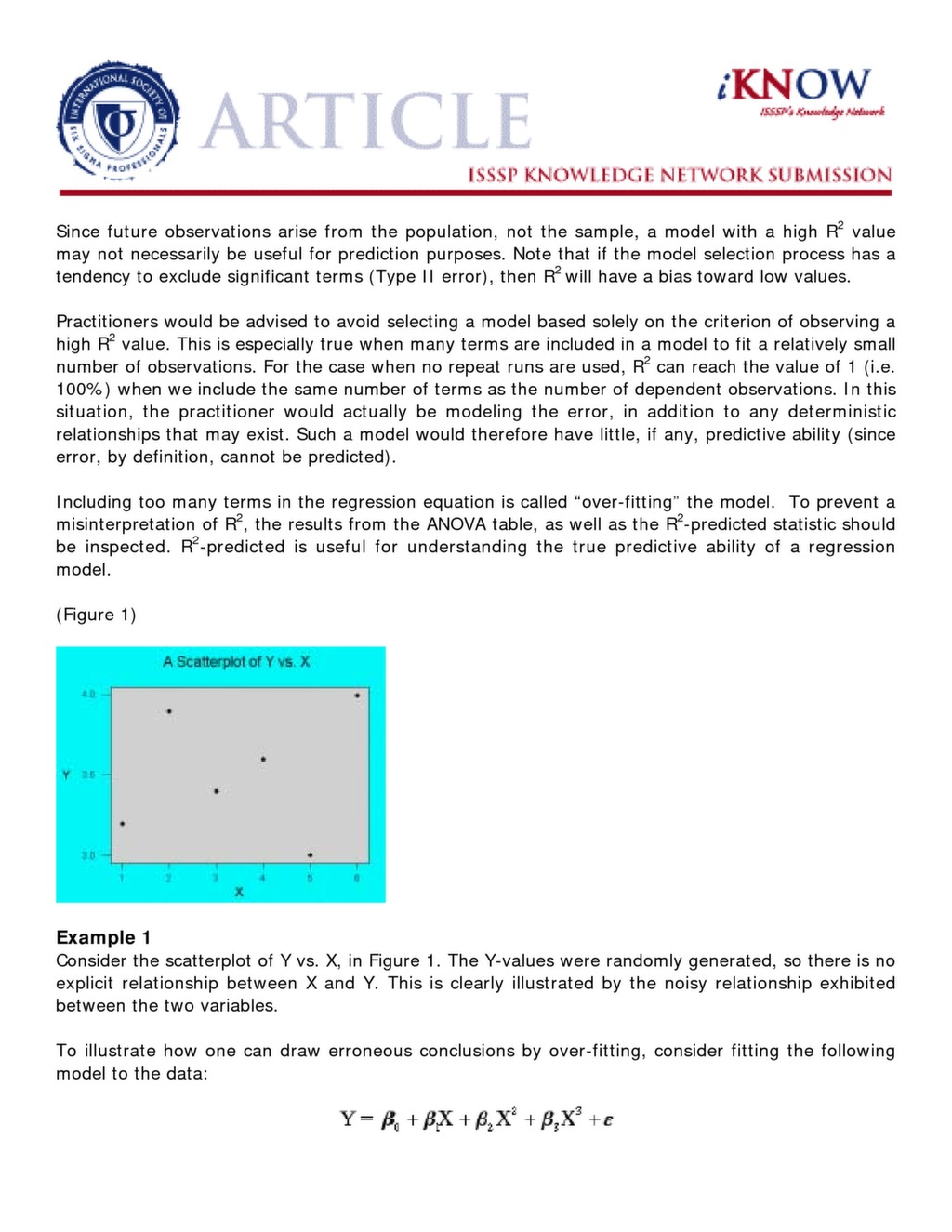 Some Misconceptions About R-Squared — ISSSP for Lean Six Sigma
