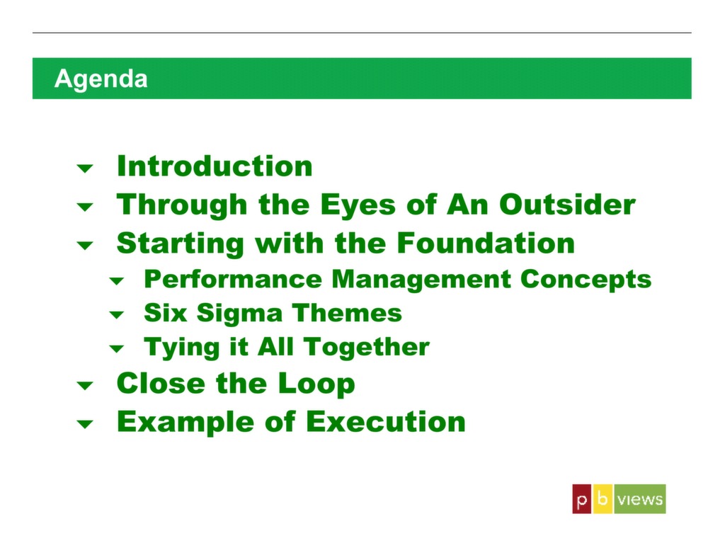 Closing the Loop in the Six Sigma Cycle Using Performance Management ...