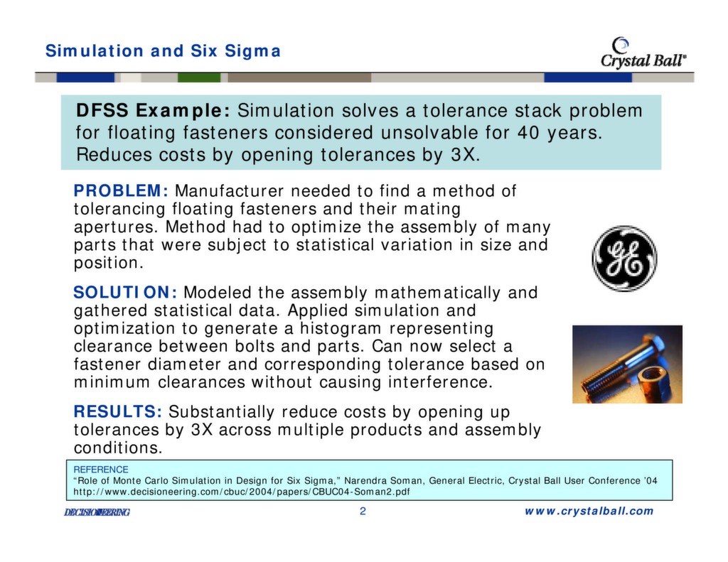 Simulation with Crystal Ball: When and Where to Apply This Six Sigma ...