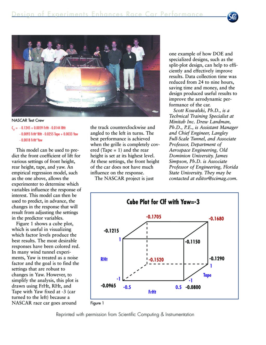 Design of Experiments Enhances Race Car Performance — ISSSP for Lean ...