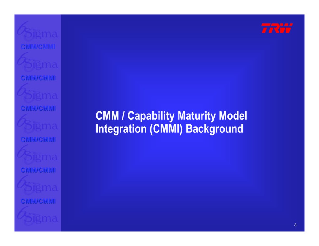 Optimize your Solution: Integrating Six Sigma and CMM/CMMI-Based ...