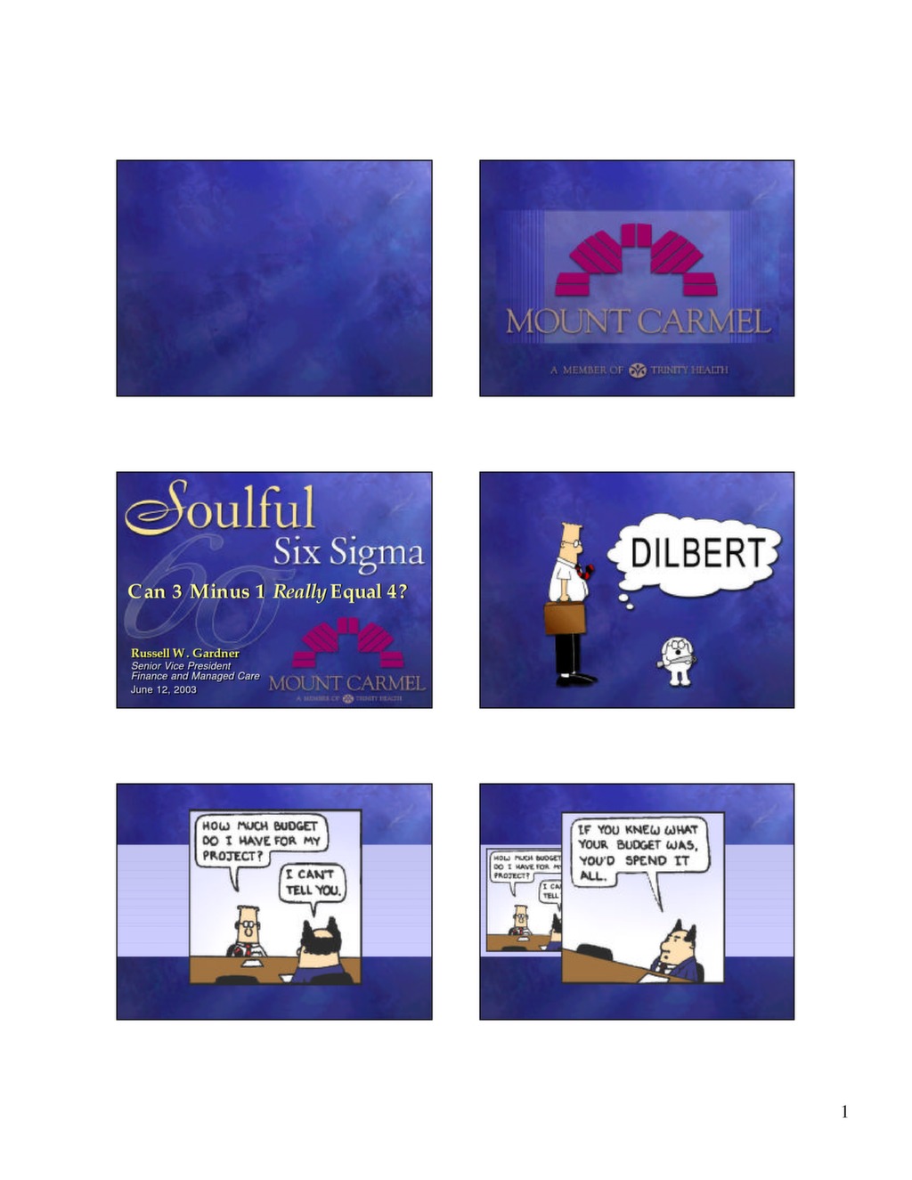 Six Sigma Impact: A CFO’s Perspective — ISSSP for Lean Six Sigma