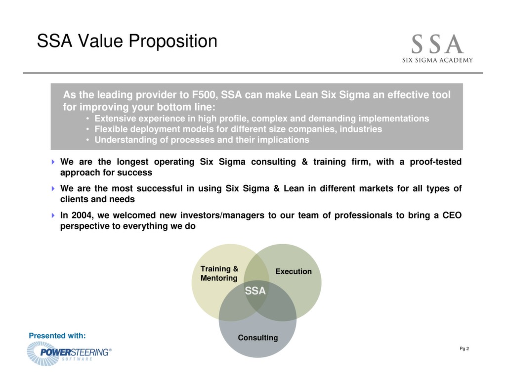 Linking Strategy to Execution: Achieving Fast Results — ISSSP for Lean ...