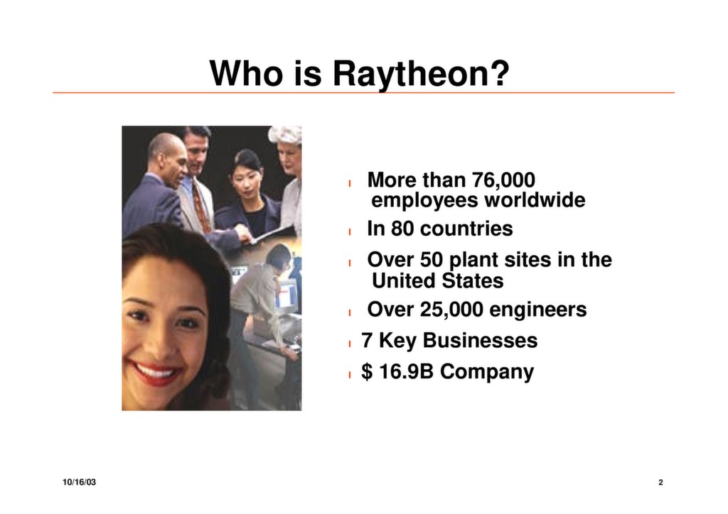 Using Raytheon Six Sigma to Create a Common Culture and Grow the ...