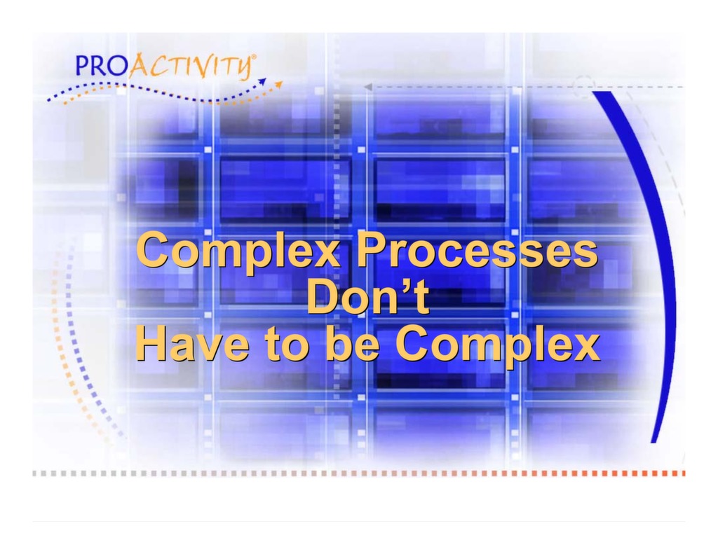 Complex Processes Don't Have to Be Complex — ISSSP for Lean Six Sigma