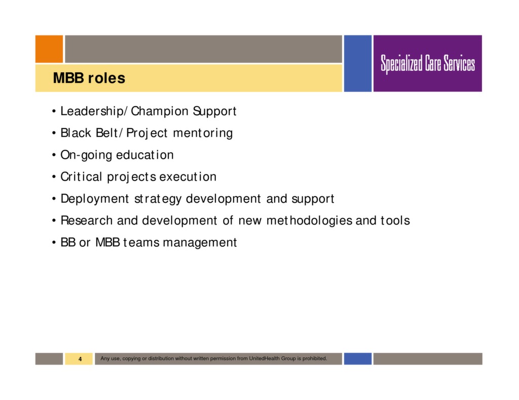 The MBB: A Unique and Critical Role in the Six Sigma Deployment — ISSSP ...