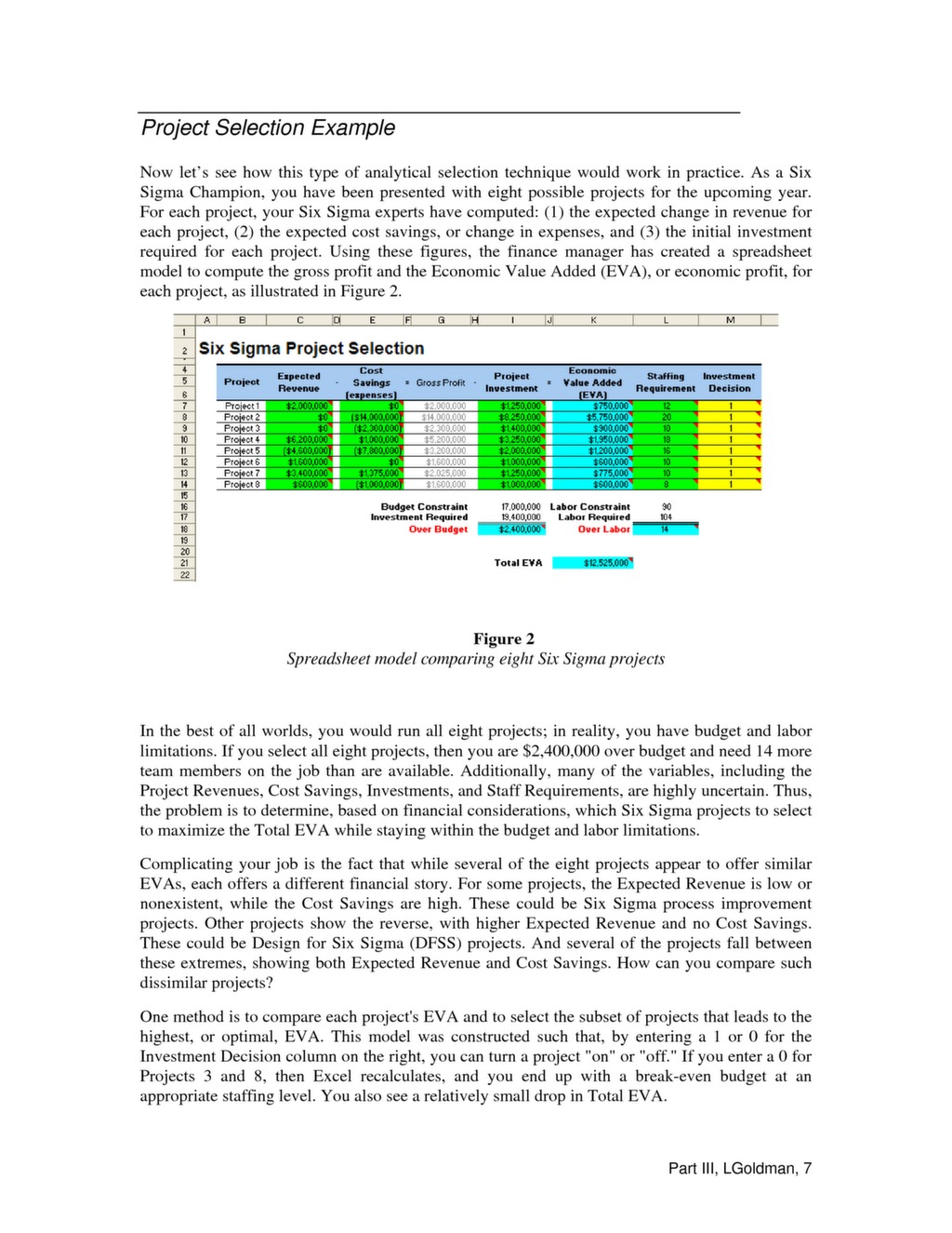 Selecting Project Portfolios Using Monte Carlo Simulation And