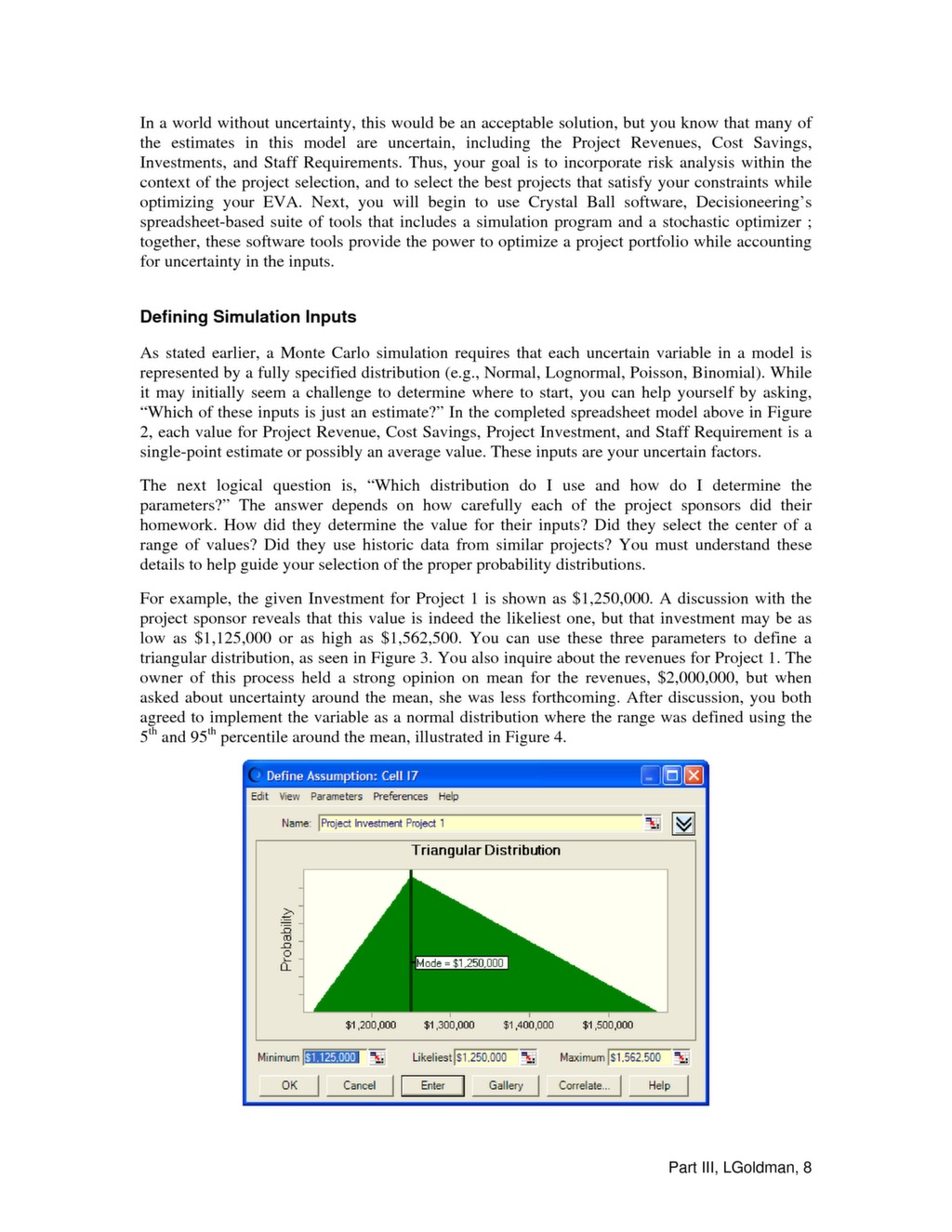 Selecting Project Portfolios Using Monte Carlo Simulation And
