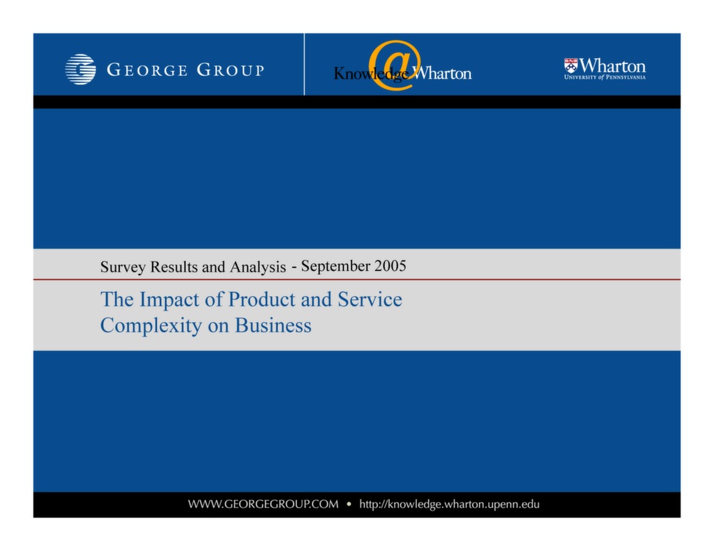 The Impact of Product and Service Complexity in Business — ISSSP for ...
