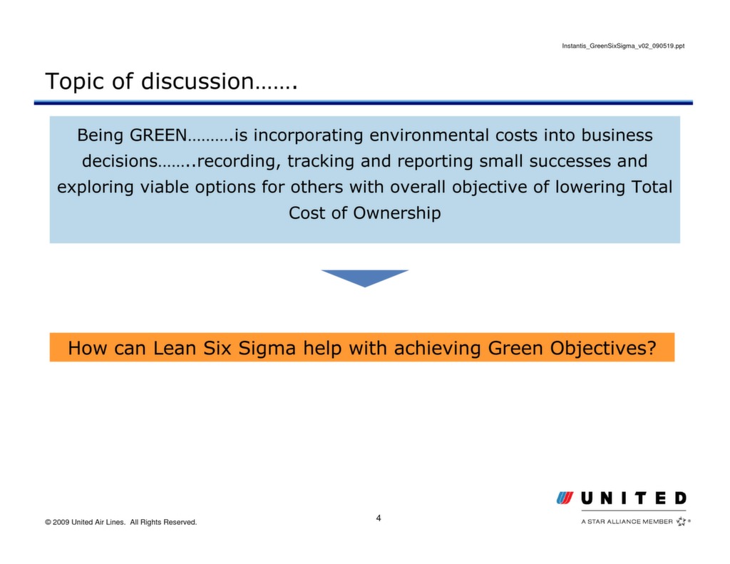 Lean Six Sigma & Green Objectives — ISSSP for Lean Six Sigma