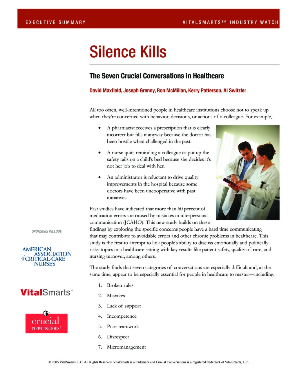 The Seven Crucial Conversations in Healthcare — ISSSP for Lean Six Sigma