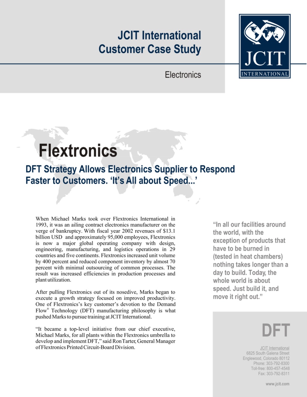 Flextronics: DFT Strategy Allows Electronics Supplier to Respond Faster ...