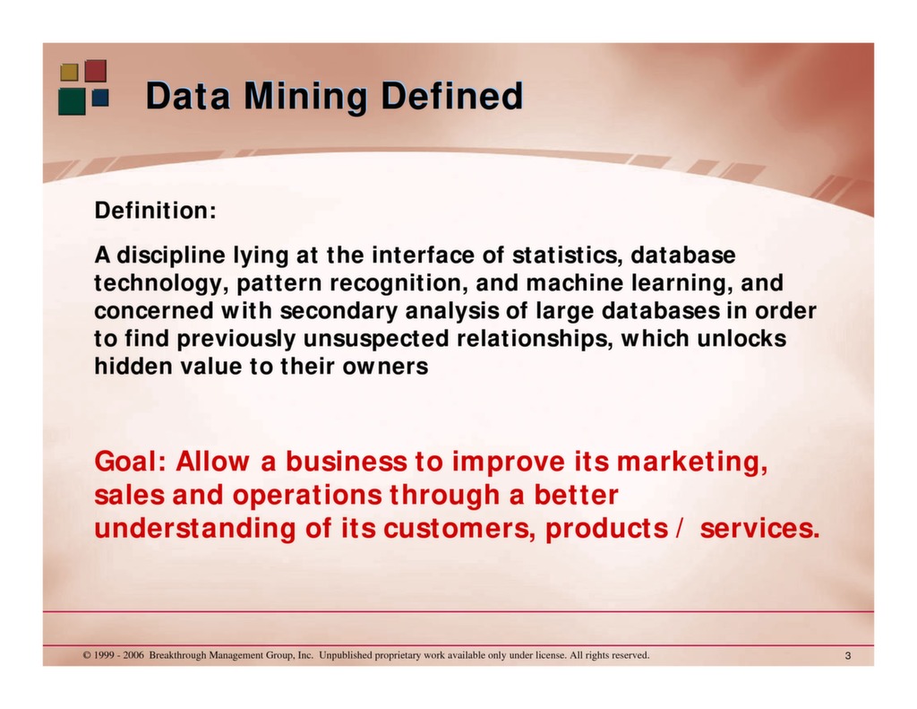 Data Mining for Lean Six Sigma — ISSSP for Lean Six Sigma