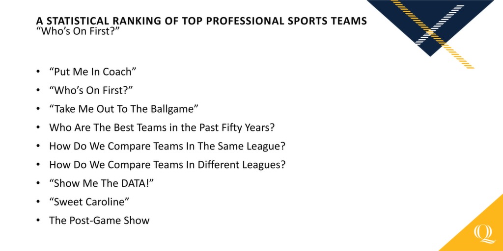 A Statistical Ranking of the Top Ten Professional Sports Teams of All ...