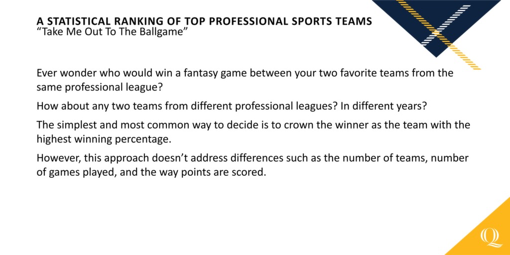 A Statistical Ranking of the Top Ten Professional Sports Teams of All ...