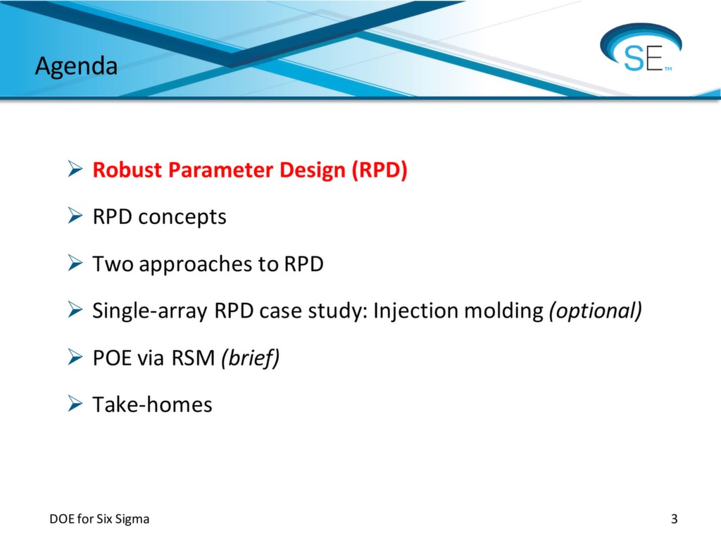Experiment Design Tailored to Six Sigma — ISSSP for Lean Six Sigma